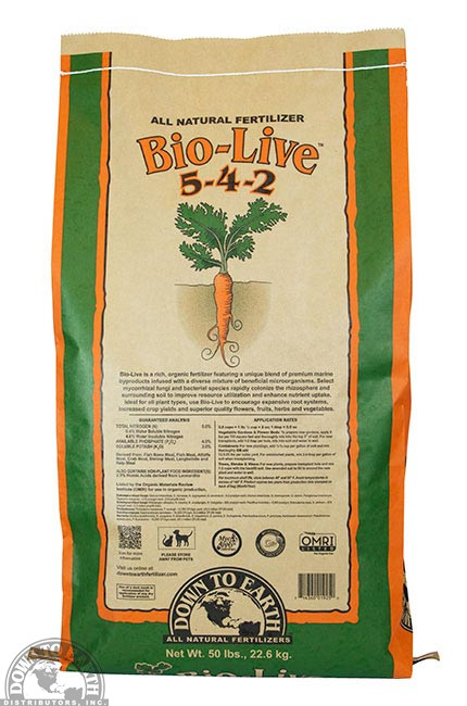 Bio-live 5-4-2 50lb *no Hi* | Down to Earth Distributors Inc.