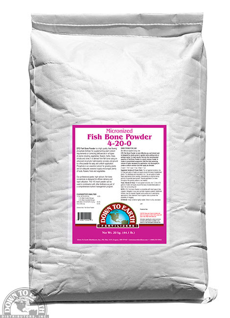 Fish Bone Powder 4-20-0 20kg | Down to Earth Distributors Inc.