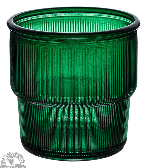 Stackable 10oz Glass Green | Down to Earth Distributors Inc.