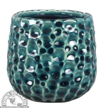 Coral Pot 3" Crackle Blue | Down to Earth Distributors Inc.