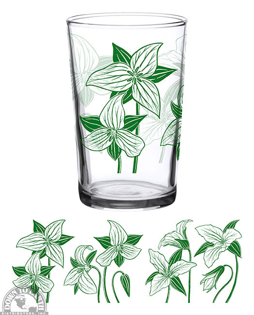 Vintage Trillium Glass 7oz | Down to Earth Distributors Inc.