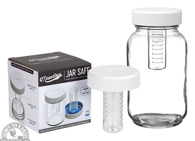 Mason Jar Safe Lid Wt/bl*c/o* | Down to Earth Distributors Inc.
