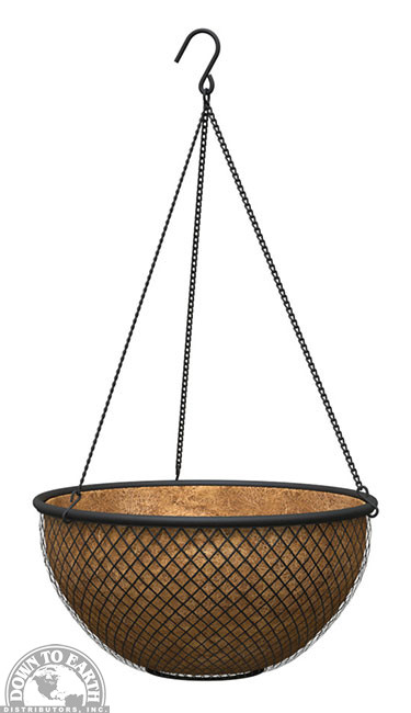 Hanging Basket Hd Mesh 14"blk | Down to Earth Distributors Inc.