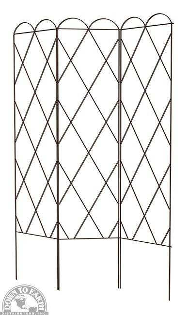 Rustic 3 Panel Trellis Rust | Down to Earth Distributors Inc.