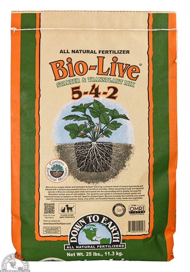 Bio-live 5-4-2 25lb *no Hi* | Down to Earth Distributors Inc.